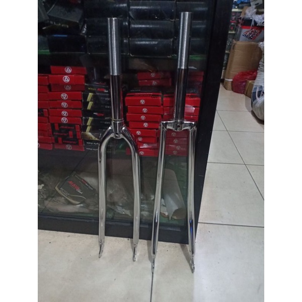 Jual fork sepeda fixie 700c dan balap 27 inch ukuran standar 22.2 warna ...