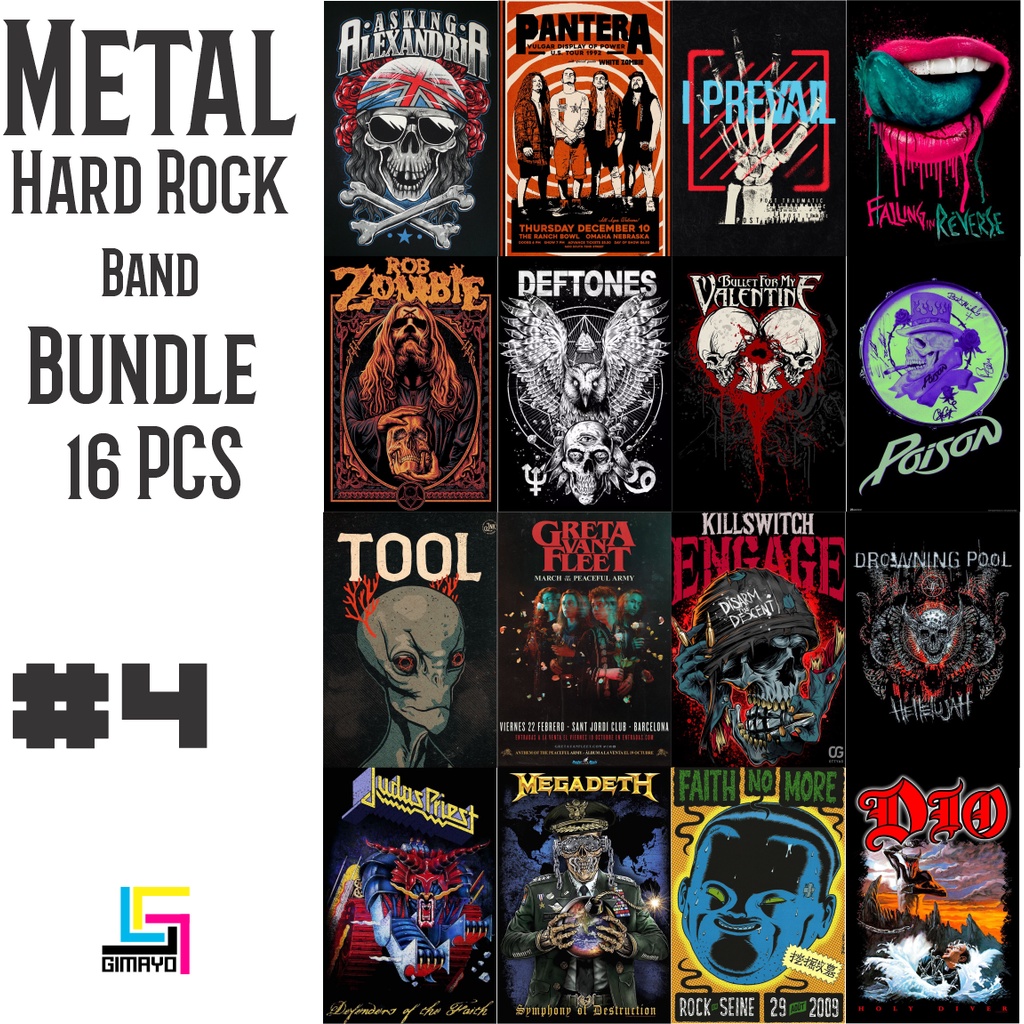 Jual Poster Band Metal dan Hard Rock Aesthetic Lengkap Dekorasi Dinding ...