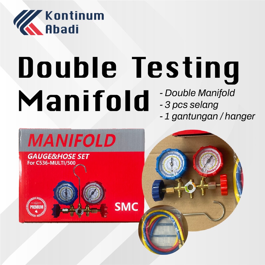 Jual DOUBLE TESTING MANIFOLD AC SET | R22 R32 R410 R134A | Shopee Indonesia
