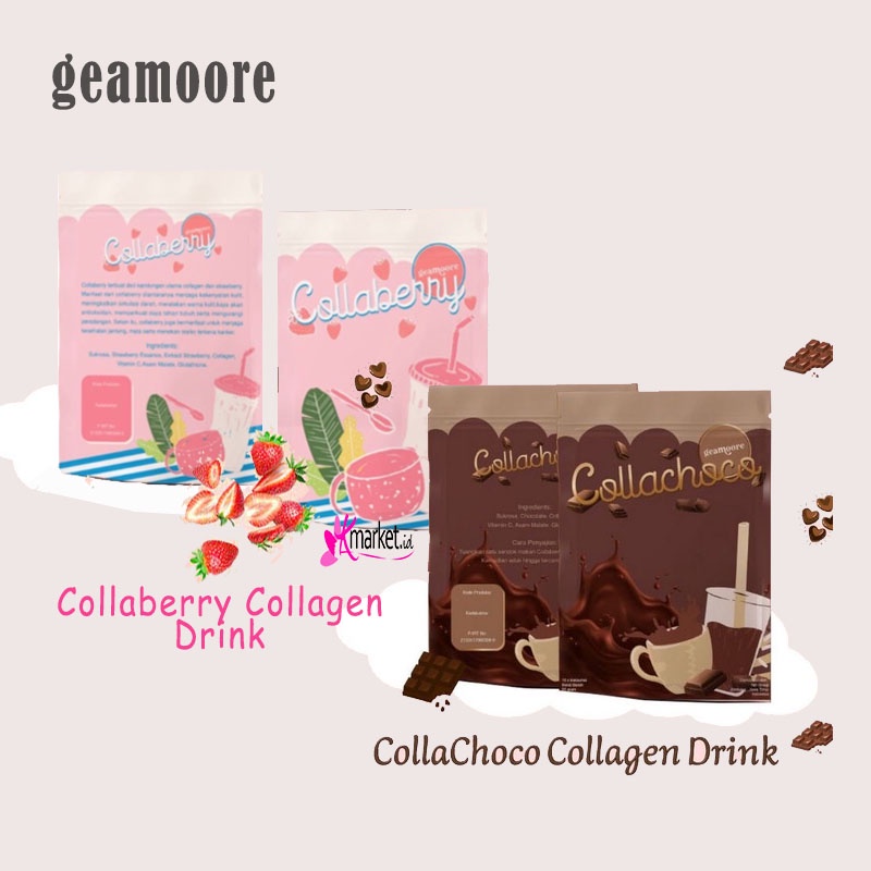 Jual Geamoore Collaberry Collagen Drink | Collachoco Collagen Drink ...