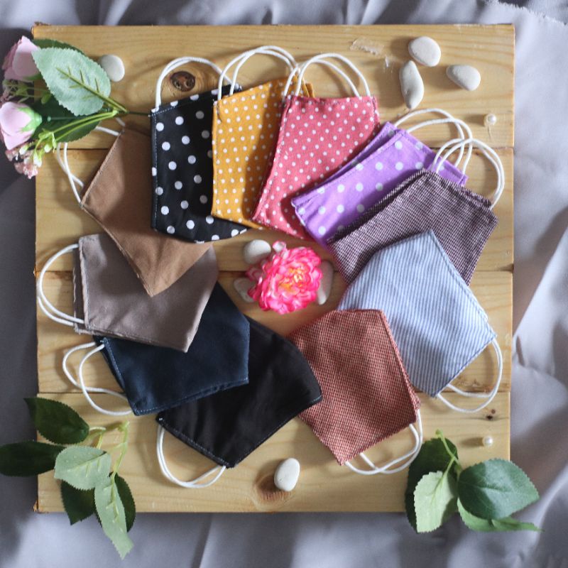 Jual MASKER KAIN MOTIF/MASKER KAIN EARLOOP/MASKER KAIN MURAH/MASKER ...