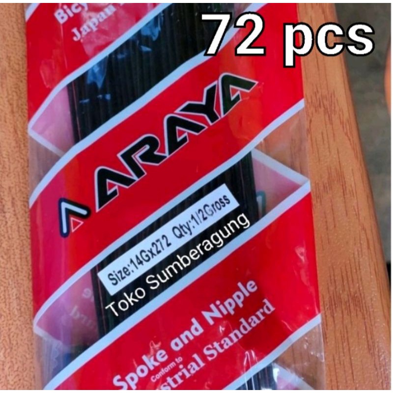 Jual Ruji Jari2 Spoke Sepeda Fixie Roadbike 700C STAINLES warna hitam ...