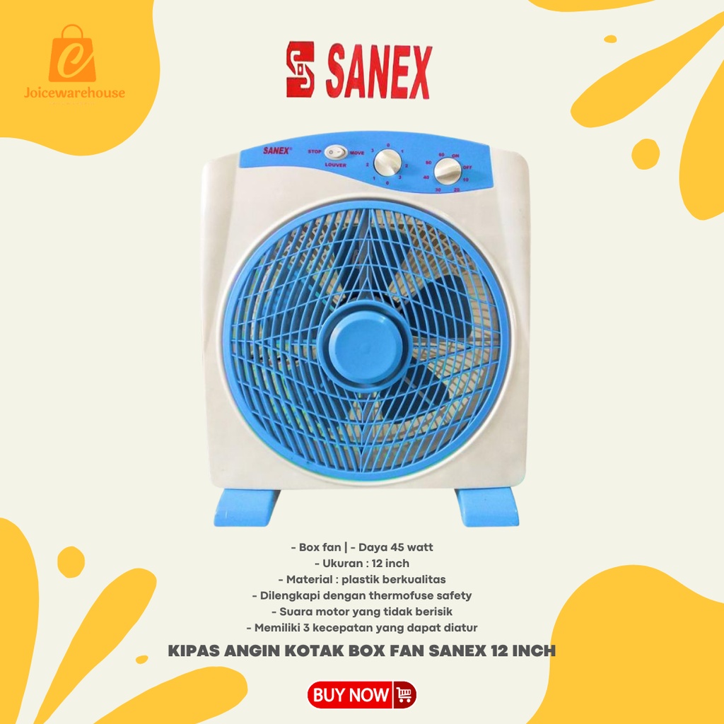 Jual KIPAS ANGIN KOTAK BOX FAN SANEX 12 INCH | Shopee Indonesia