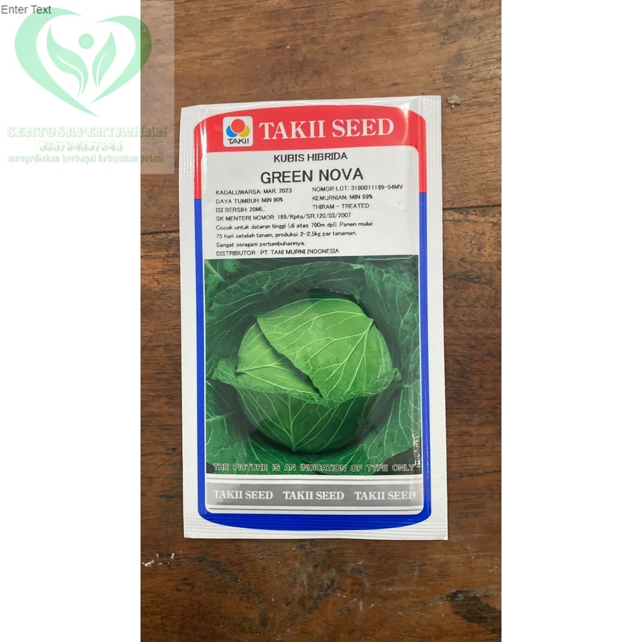 Jual Benih sayur kubis hibrida GREEN NOVA isi 20gr dari TAKII SEED ...