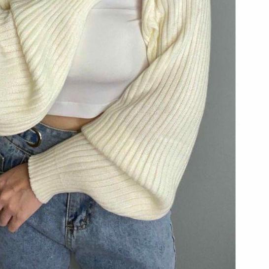 Jual Liam Oversize Crop Cardigan / Bolero / Outer Knit Premium / Crop Cardi ☈ | Shopee Indonesia