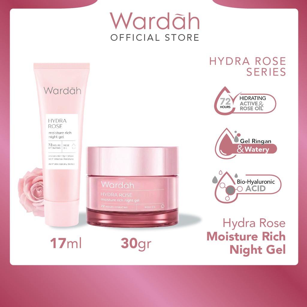 Jual Wardah Hydra Rose Moisture Rich Night Gel 17 ml | Shopee Indonesia