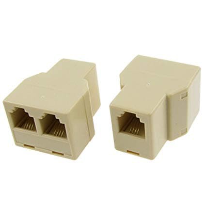 Jual SPLITTER RJ11 2 Hole Konektor Telepon Konektor Adapter Splitter RJ ...