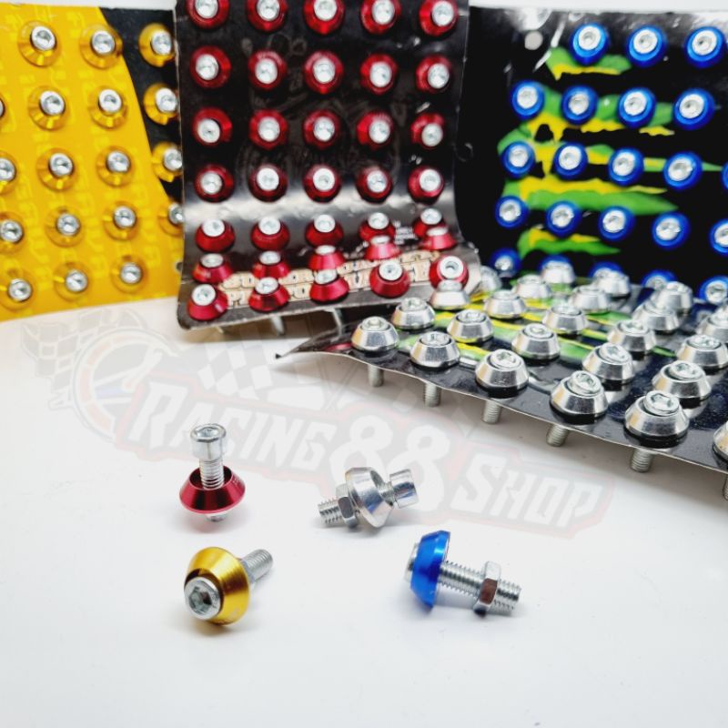 Jual Baut Monel / Baut Variasi Ring Warna / Baut L10 [ Harga satuan ...