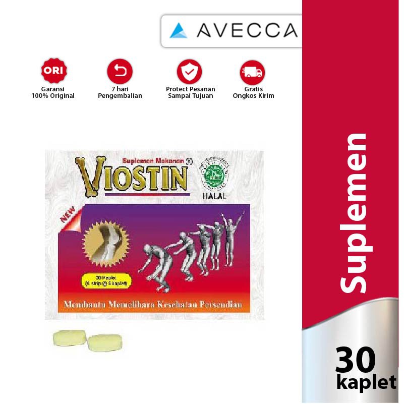 Jual Viostin Suplemen Sendi Isi 30 Kaplet (100% Halal) / Nutrisi Tulang ...