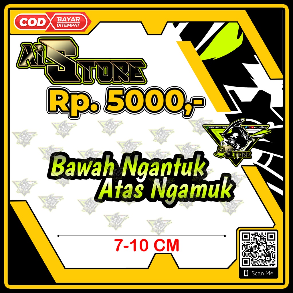 Jual Stiker Bawah Ngantuk Atas Ngamuk | Shopee Indonesia