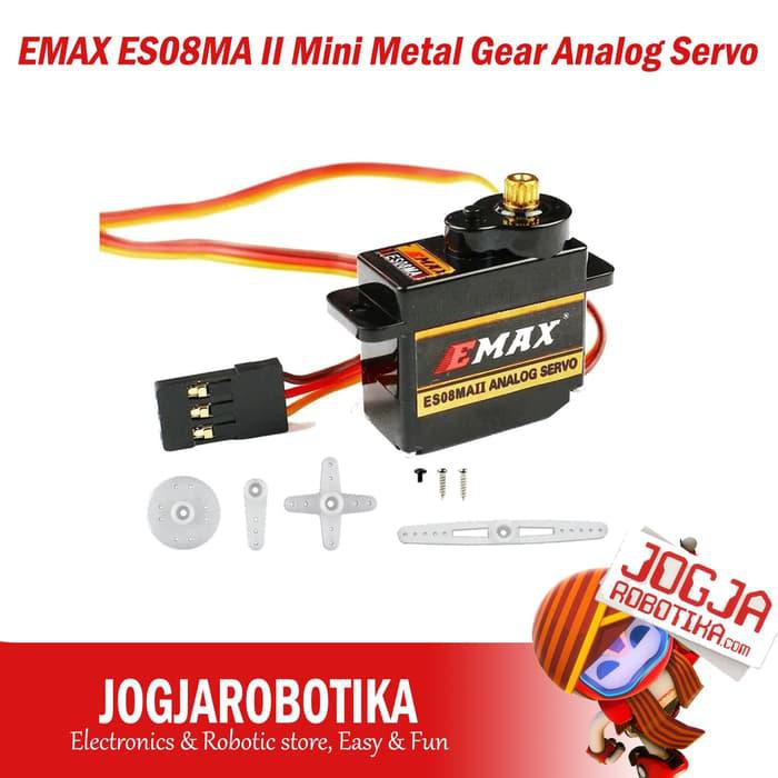 Jual EMAX ES08MA II Mini Metal Gear Analog Servo | Shopee Indonesia