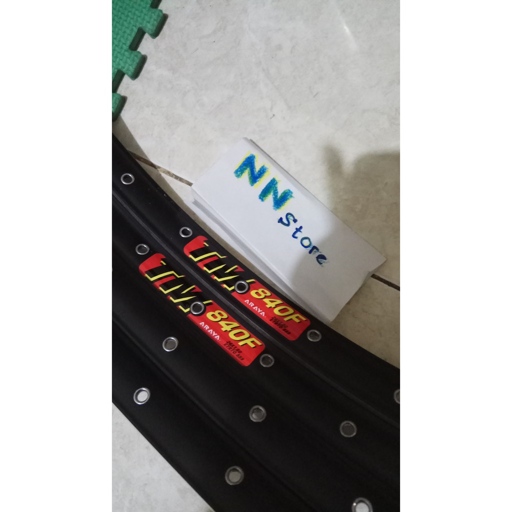 Jual Rim Velg Peleg Sepeda 26" 32h Araya TM840 Hitam 32H Set V Brake ...