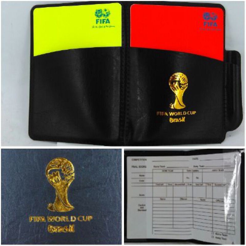 Jual kartu wasit merah dan kuning referee card kartu wasit logo FIFA ...