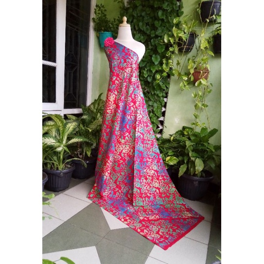 Jual Sopana Evie Kain Batik Handmade motif Daun warna gradasi | Shopee ...