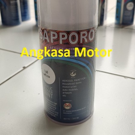 Jual Cat Semprot WHITE 740 Putih Spray Pylox Pilox Sapporo 300 ML ...