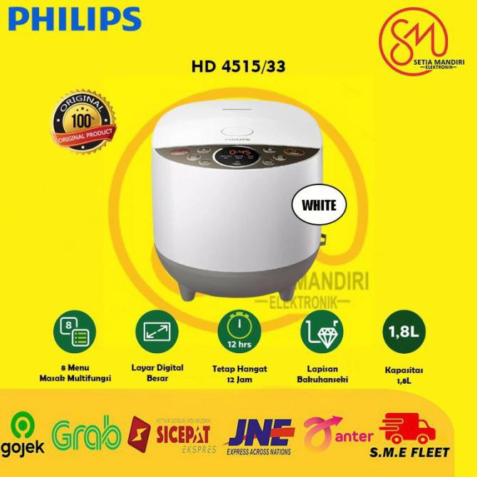 Jual Philips Hd4515 Rice Cooker Digital 1.8 Liter Fuzzy Logic - Hd-4515 ...
