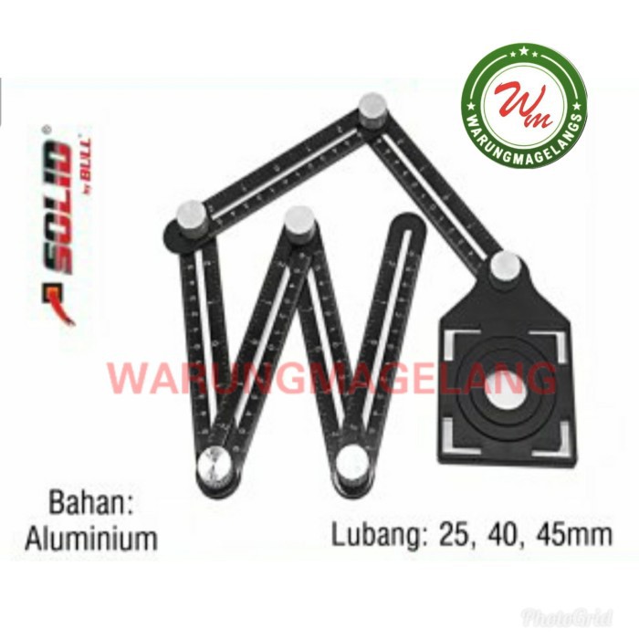 Jual PROMO Penggaris siku lipat Ukur 6 Sisi Angleizer hole Sudut Angle ...