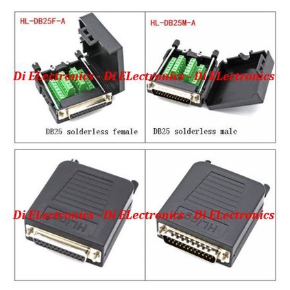 Jual DB25 Solderless Terminal Screw Breakout Board 25pin D-sub Parallel ...