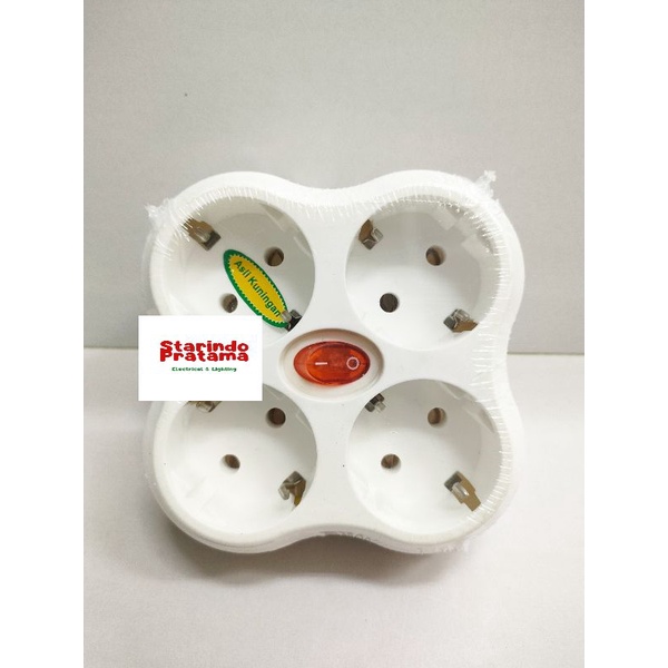 Jual T MULTI COLOKAN LISTRIK 4 LUBANG STOP KONTAK 4 IN 1 SWITCH ON OFF ...