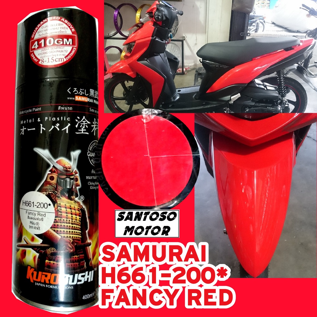 Jual Samurai Paint H661-200 Fancy Red Beat Cat Semprot Motor Matic ...