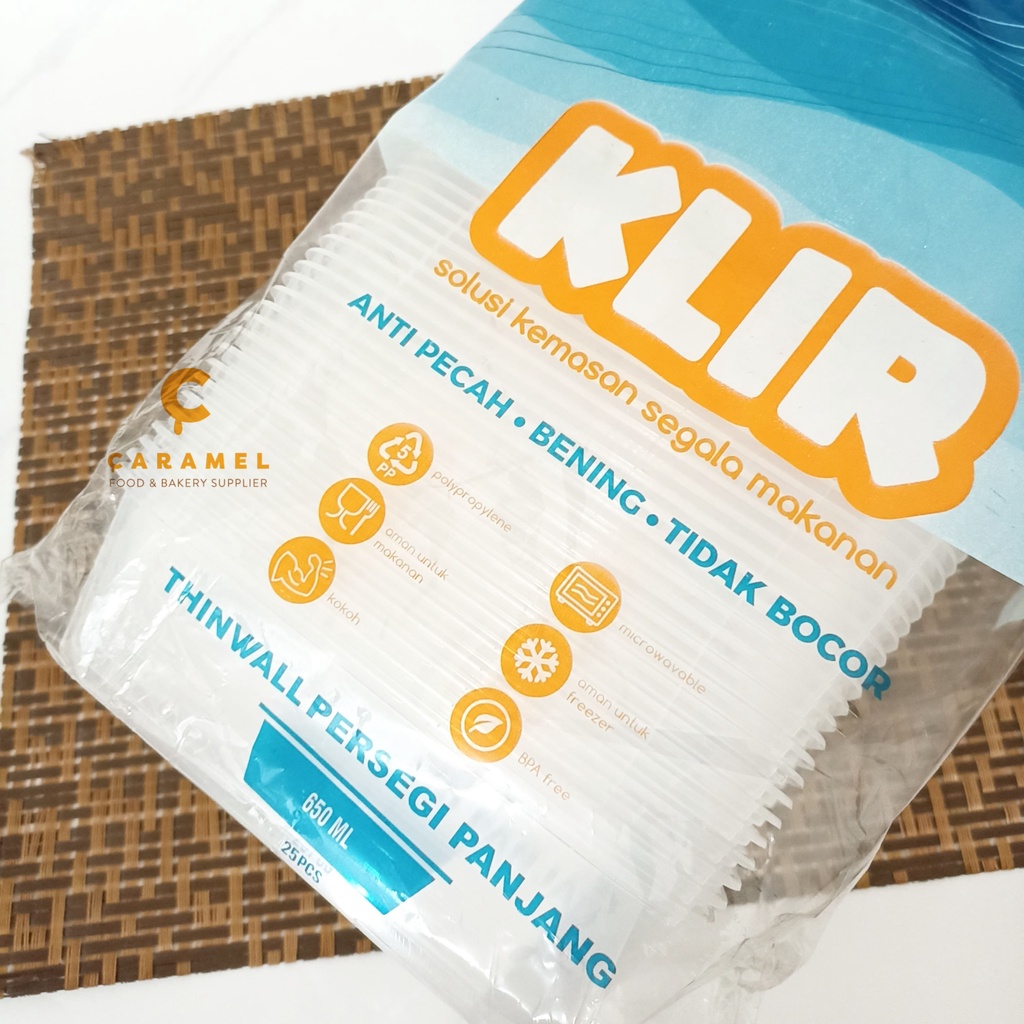 Jual Klir Thinwall 750ml / 650ml / 500ml - tempat makan - box | Shopee ...