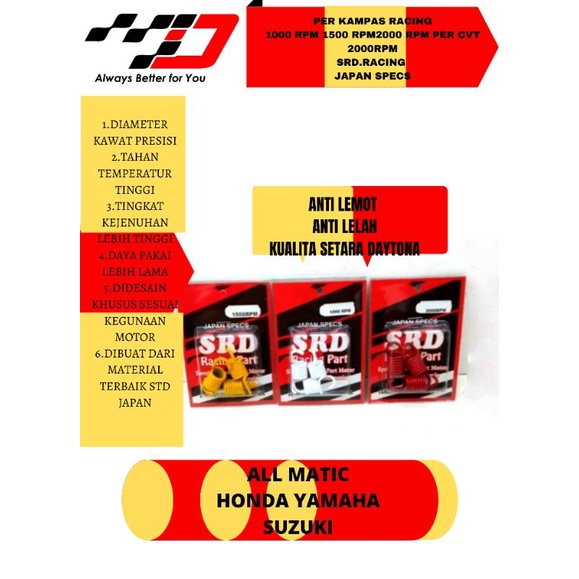 Jual PER KAMPAS GANDA CENTRI RACING 1000 RPM 1500 RPM 2000 RPM SPIN ...