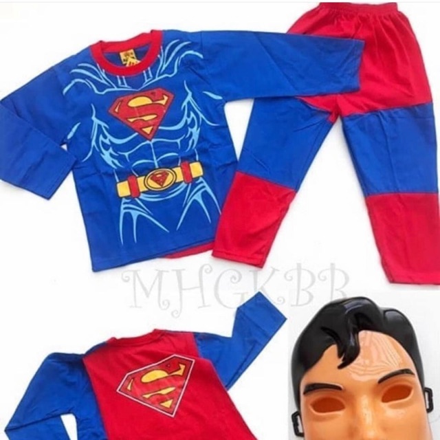 Jual Ready! Kostum anak superman sayap + topeng, superhero costume ...