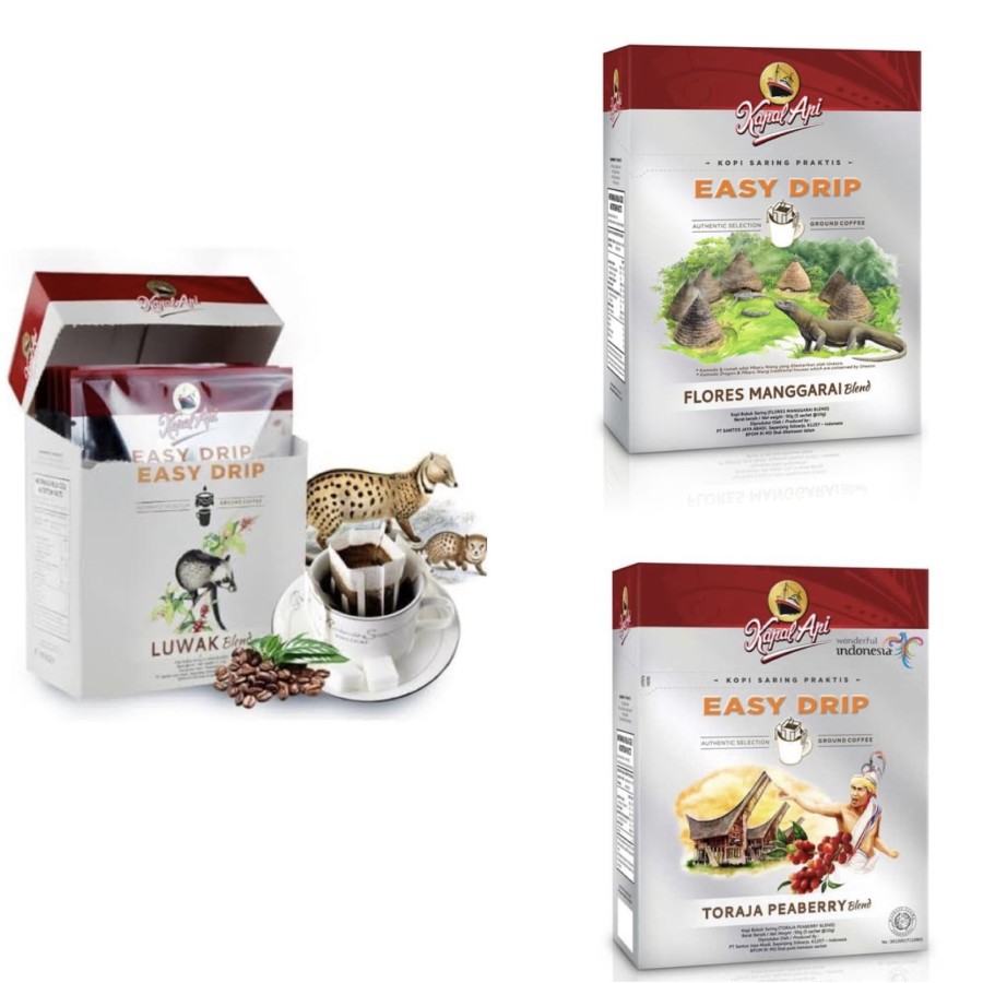 Jual Kapal Api Easy Drip / Kopi Bubuk Saring Praktis All Varian 5 @ 10 ...