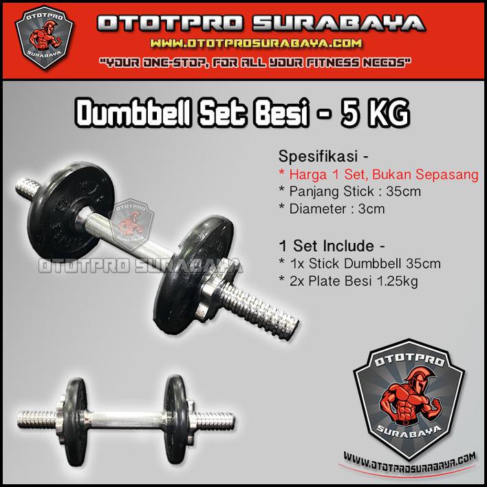 Jual New Produk Paket Dumbbell Set 5Kg /Dumbel/Dumbell/Dumbbel/Dambel ...
