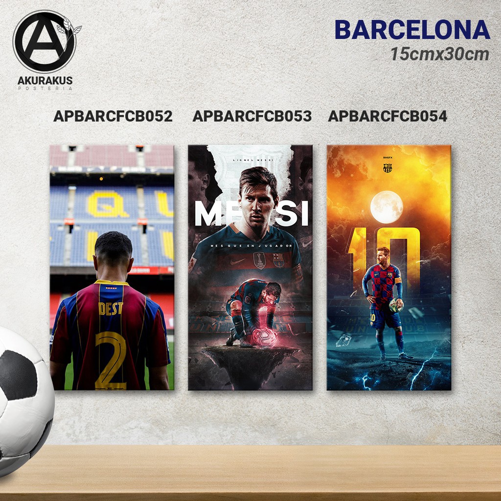 Jual WALL DECOR HIASAN DINDING POSTER KAYU BARCELONA FC BARCA ...