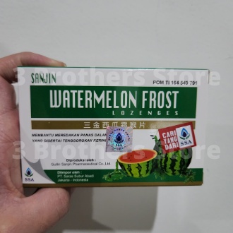 Jual SANJIN WATERMELON FROST LOZENGES ISI 12 ORIGINAL SSA Panas Dalam ...