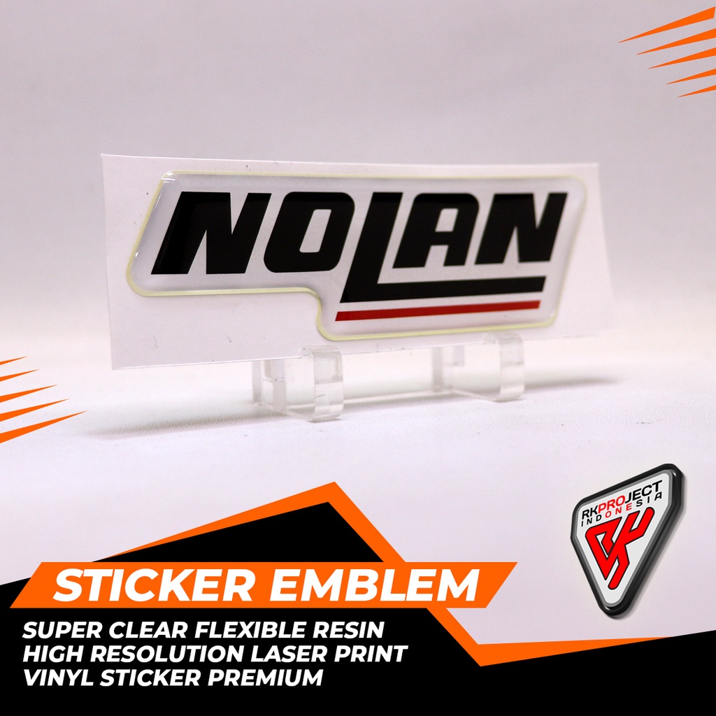Jual STIKER TIMBUL EMBLEM STICKER RESIN LENTUR NOLAN | Shopee Indonesia