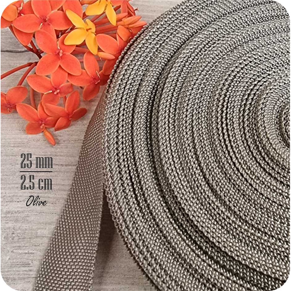 Jual Tali Webbing Pelipit / Bisban / PCR 2,5 cm 36 Yard/rol | Shopee ...