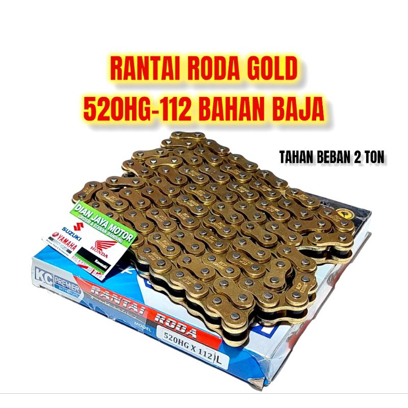 Jual RANTAI RODA GOLD 520 HG -112 L NINJA 4T/NINJA RR/TIGER BAJAI ...