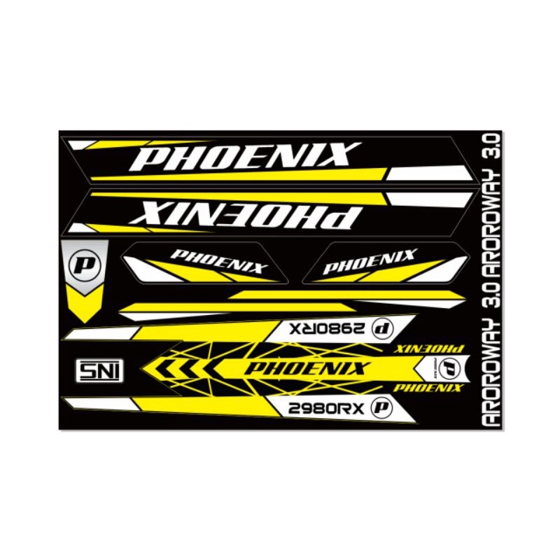 Jual stiker sepeda bmx 20 phoenix decal mengkilap | Shopee Indonesia