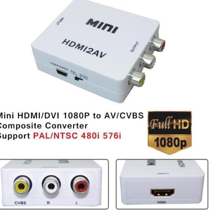 Jual Paling Dicari.. HDMI to AV RCA Converter Adapter MINI HDMI2AV ...