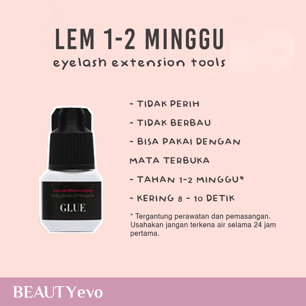 Jual LEM EYELASH EXTENSION 1 - 2 MINGGU / LEM BULU MATA AMAN 5ML ...