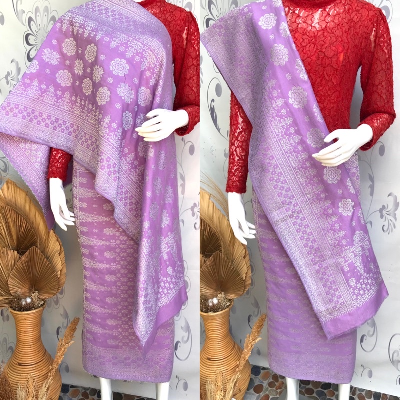 Jual SONGKET LEPUS WARNA UNGU LILAC - TENUN TANGAN ASLI PALEMBANG | Shopee Indonesia