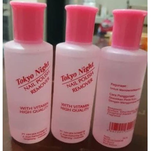 Jual aseton pink tokyo night botol plastik penghapus kutek lembut di ...