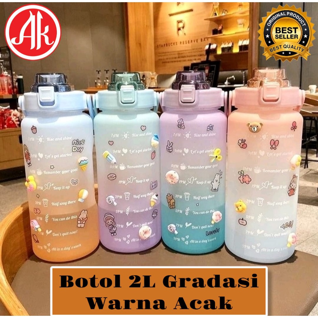 Jual BOTOL 2L VIRAL BOTOL MINUM VIRAL BOTOL 2 LITER BOTOL PELANGI BOTOL ...