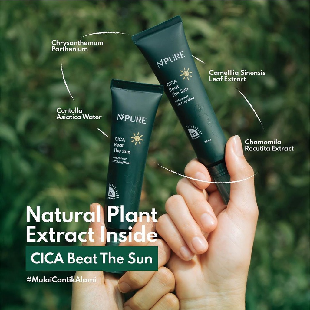 Jual N'PURE CICA BEAT THE SUN SPF 50 PA ++++ , CICA POWDER | Shopee ...