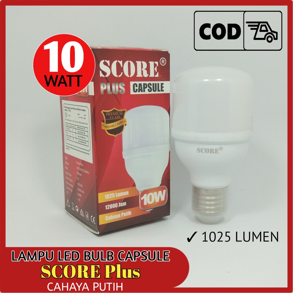 Jual Score Plus Lampu Led Capsule 10 Watt - Cahaya Putih | Shopee Indonesia