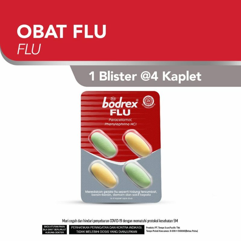 Jual Bodrex Flu (1 strip isi 4 Tab) | Shopee Indonesia