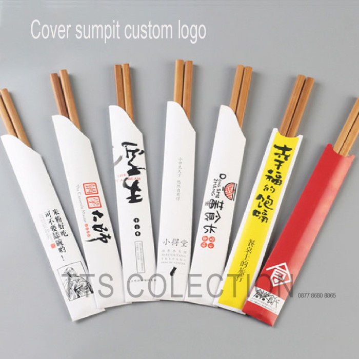 Jual Cover sumpit kertas logo 2 warna blok luar uk 3 x 21cm | Shopee ...