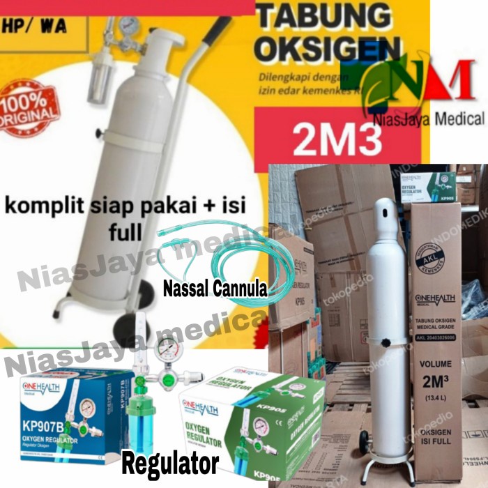 Jual Tabung oksigen 2m3 1set lengkap/Tabung oksigen isi full+regulator+Troli | Shopee Indonesia