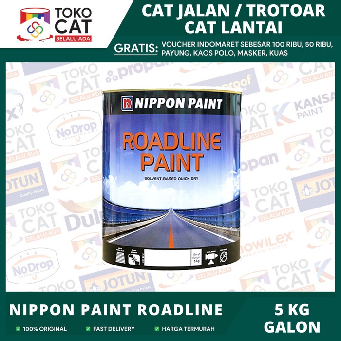 Jual CAT JALAN NIPPON ROADLINE PAINT 5 KG (KUNING, PUTIH DAN HITAM ...