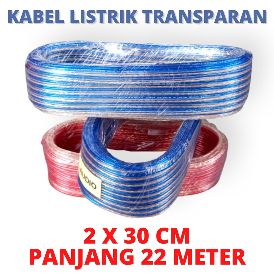 Jual KABEL LISTRIK TRANSPARAN 2x30 KABEL AUDIO KABEL LISTRIK ROLL ...