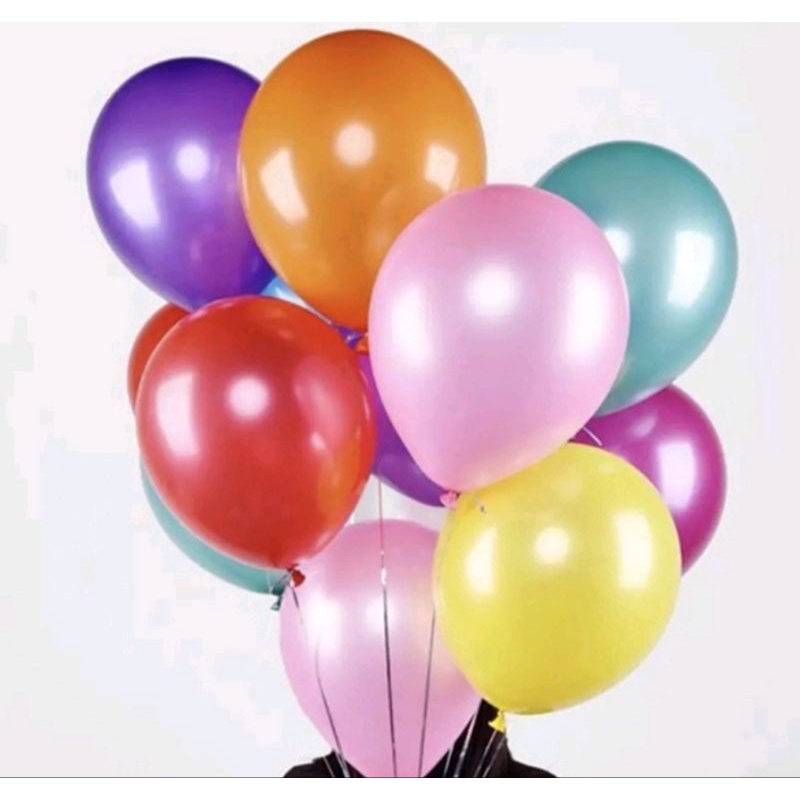 Jual GROSIR Balon Latex Metalik Balon Glossy 12 inch isi 100 pcs ...