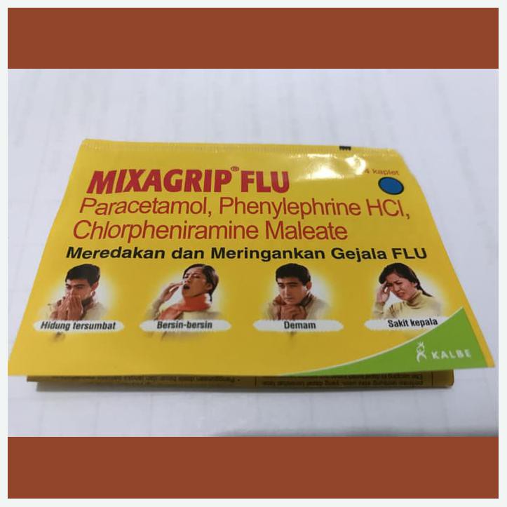 Jual MIXAGRIP FLU 1 STRIP / 4 TABLET KAPLET / KUNING / OBAT FLU BERSIN ...