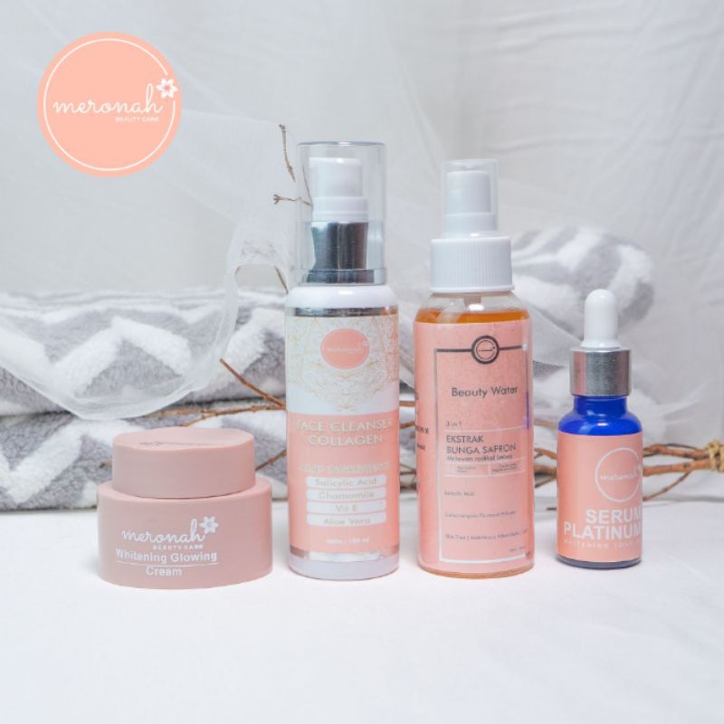 Jual Paket Lengkap (Cream Meronah + Sabun Collagen +Serum Beauty Water ...